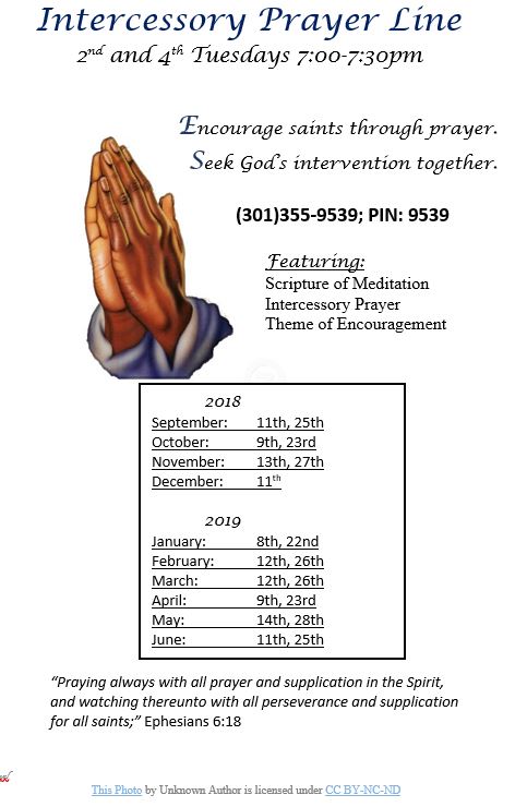 Prayer Line | Jerusalem Baptist Church